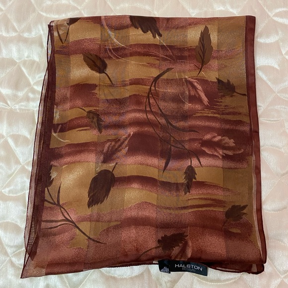 Accessories | Vintage Halston Lifestyle Elegant Sheer Scarf | Poshmark